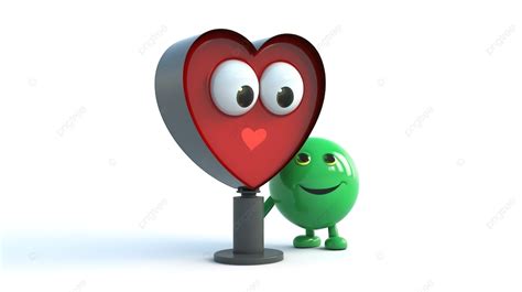 빨간색 하트 캐릭터 마스코트가 있는 흰색 배경에 교통 녹색 신호등 3d 렌더링 신호기 정지등 신호등 배경 일러스트 및 사진 무료 다운로드 Pngtree