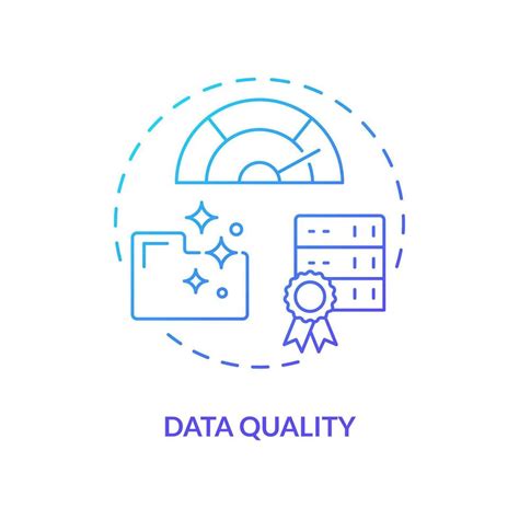 Data Quality Blue Gradient Concept Icon Relevant And Accurate