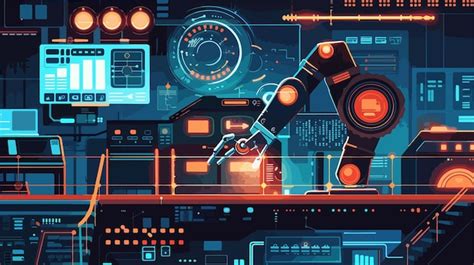 Robotic Process Concept In Factory Automation Premium Ai Generated Vector