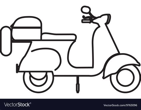 How To Draw A Scooter Easy Step By Step