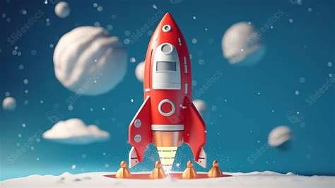 Green Screened 3d Render Of Rocket Launch Powerpoint Background For Free Download Slidesdocs