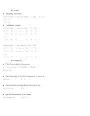 COMP1005 Lecture 4 Multidimensional Arrays Functions Docx 2D