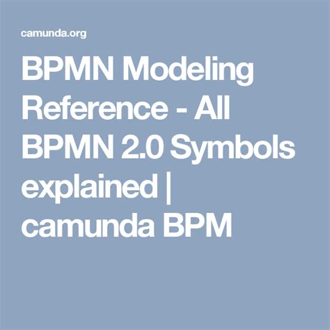 BPMN Modeling Reference All BPMN 2 0 Symbols Explained Camunda BPM