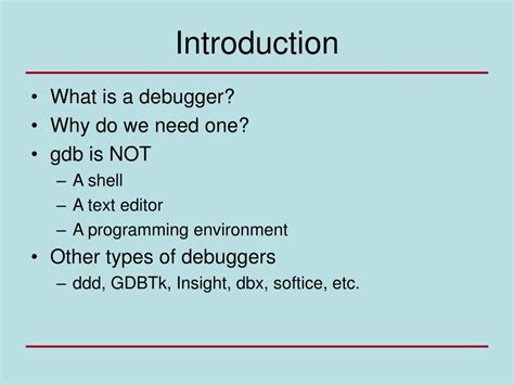 Ppt A Tutorial On Introduction To Gdb Powerpoint Presentation Free Download Id3288279