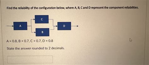 Solved Find The Reliability Of The Configuration Below