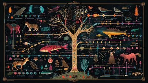 Illustrated Evolutionary Tree Of Life A Visual Journey Through Time