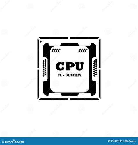 CPU Central Processing Unit Icons Illustration Design Inspiration Vector Template Stock Vector