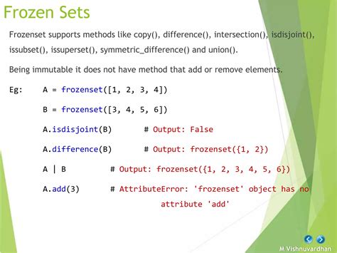 Python Setsdictionarypptx