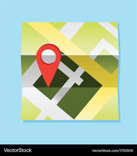 Map And Pin Royalty Free Vector Image VectorStock