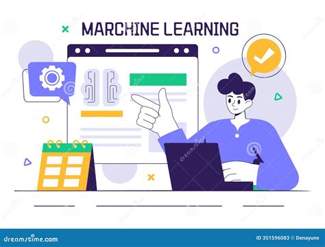 Machine Learning Vector Illustration Featuring Artificial Intelligence Jobs Scientists Working