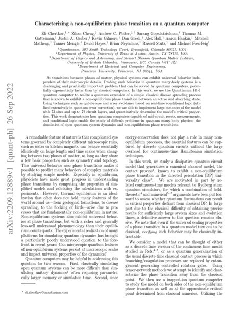 Characterizing Quantum Phase Transitions Using Noisy Intermediate Scale