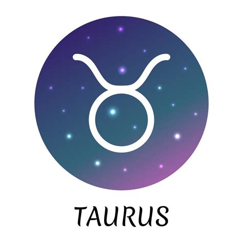 Zodiac Sign Taurus Isolated Vector Icon Zodiac Symbol With Starry
