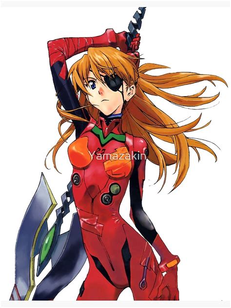 Asuka Langley Sohryu Neon Genesis Evangelion Sticker Poster By