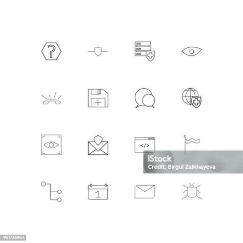 인터넷 기술 간단한 선형 아이콘 설정합니다 개요 벡터 아이콘 기에 대한 스톡 벡터 아트 및 기타 이미지 기 눈 신체 부분 디자인 Istock