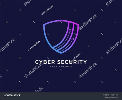 Cyber Security Intelligence Data Protection Shield Stock Vector