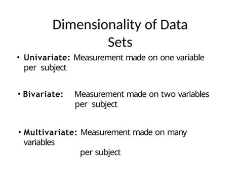 Dimensionality Of Different Data Setspptx