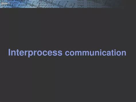 Ppt Interprocess Communication Powerpoint Presentation Free Download Id9556726