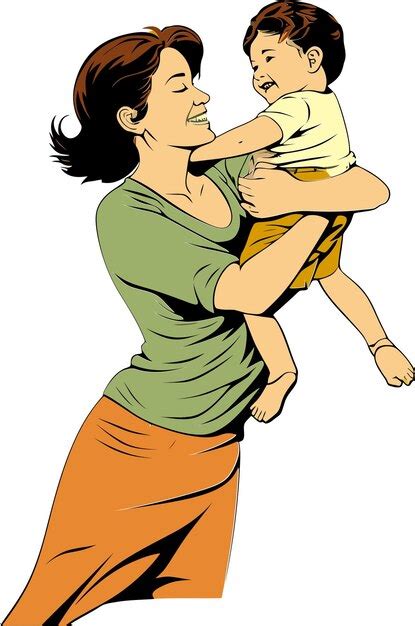 Happy Mom Son Vectors And Illustrations For Free Download Freepik