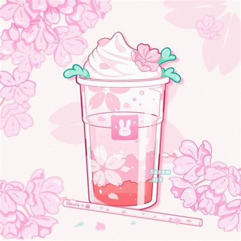 Sakura Float 🌸 Sippin On Fresh Strawberry Fizz And Creamy Clouds This