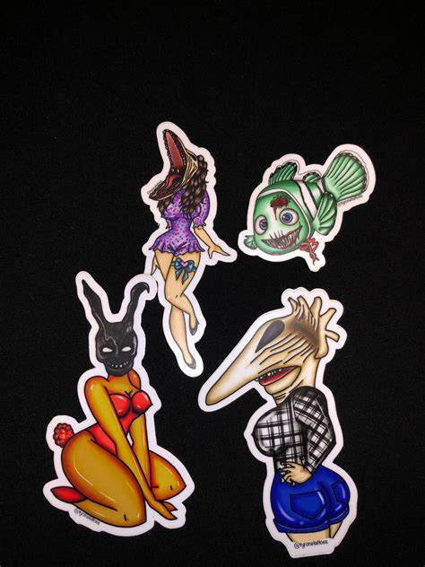 Spooky Pin Up Girls Sticker Pack Etsy