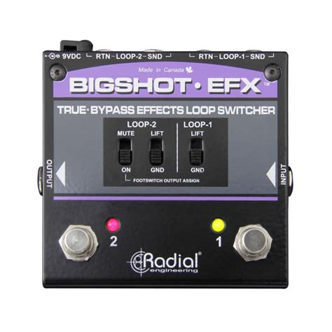 Radial Bigshot Efx Loop Controller True Bypass With Two Discrete Loops