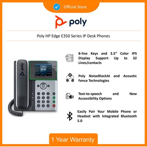 Jual Poly Hp Edge E350 2200 87010 025 Ip Desk Phones Shopee Indonesia