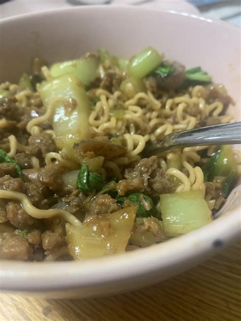 Not So Pretty Picture Of Very Tasty Stir Fry With Naked Noods I Hope