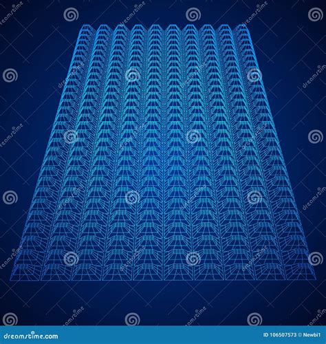 Wireframe Model Of Sound Proof Coverage Stock Vector Illustration Of Music Broadcast 106507573