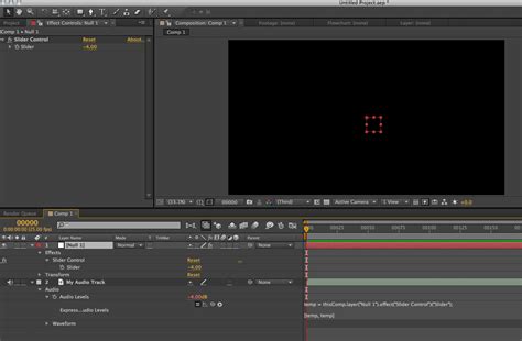 Null Object To Toggle Volume In After Effects Video Production Stack