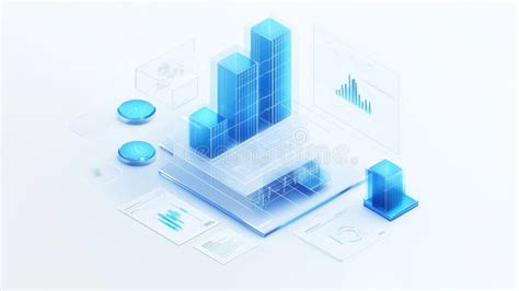 Visual Representation Of Blue Digital Graphs And Charts Illustrating Data Trends And Analysis In