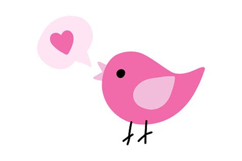 하트 일러스트 레이 션과 함께 말풍선 귀여운 새 발렌타인 데이 장식 요소 스톡 벡터 일러스트 레이 션은 흰색 배경에 고립되어 있습니다 0명에 대한 스톡 벡터 아트 및 기타