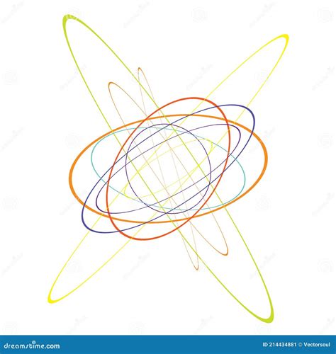 random ellipses ovals artistic abstract art element stock vector