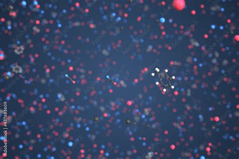 Toluene Diisocyanate Molecule Made With Balls Conceptual Molecular