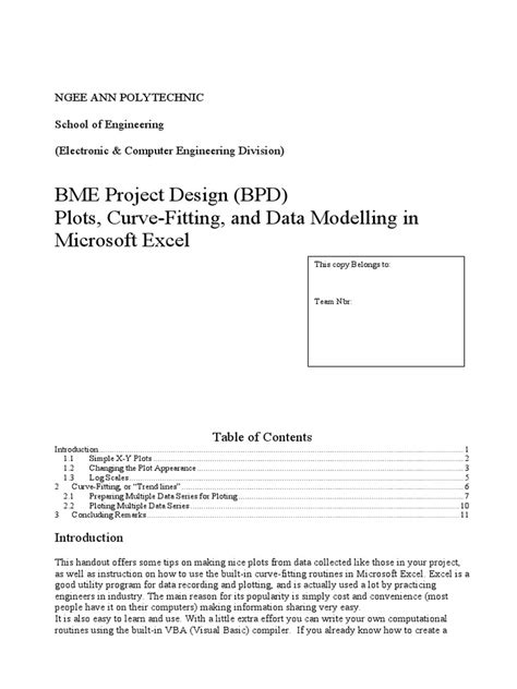 pdf plots curve fitting and data modeling using microsoft excel