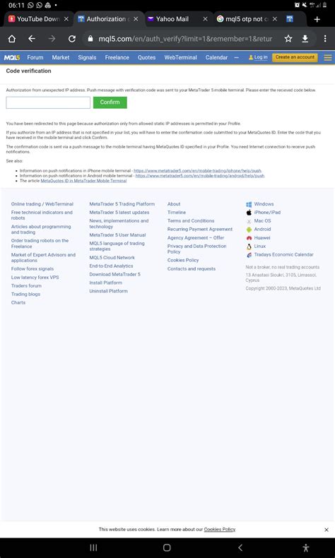 Not Receiving Push Notification For 2 Steps Verification Mt5 General Mql5 Programming Forum