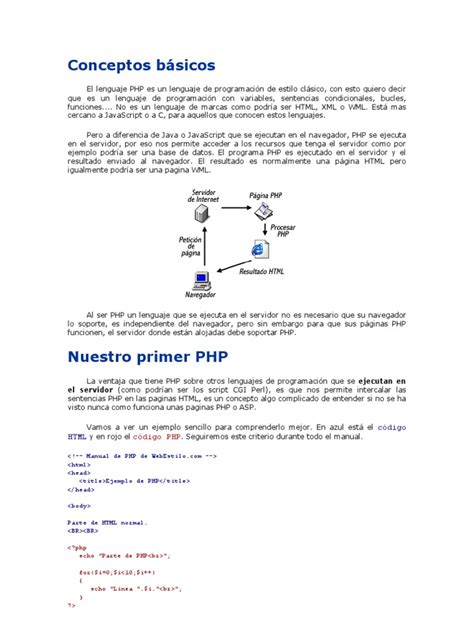 conceptos php pdf servidor web internet y web