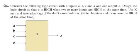 Solved Q Consider The Following Logic Circuit With Chegg Com