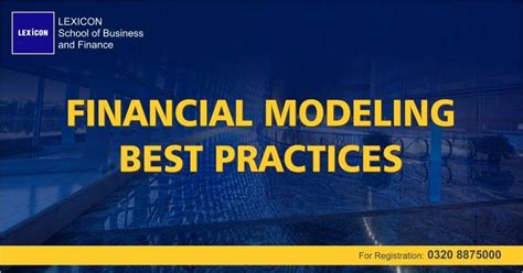 Financial Modeling Best Practices Lexicon