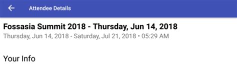Attendee Details In The Open Event Android App