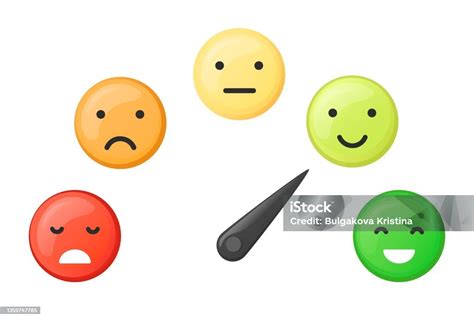 분위기의 색상 규모 빨강에서 녹색까지 예술 디자인의 다양한 감정 진행률 막대 템플릿입니다 규모에 대한 스톡 벡터 아트 및 기타 이미지 Istock