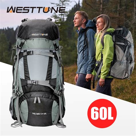 Westtune 60l Explorer Internal Frame Backpack With Rain Cover Outdoor