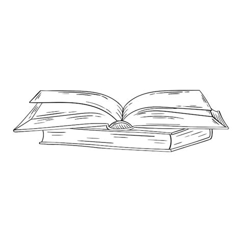 Premium Vector Line Draw Illustration Stack Of Books