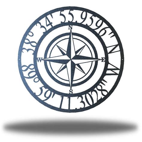 Compass Monogram Metal Wall Art Décor Riverside Designs
