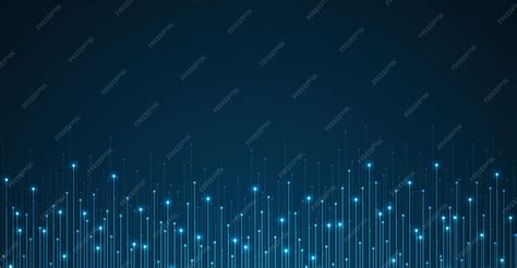 Premium Vector Technology Background Big Data Visualization Tech Abstract Data Lines With Dots
