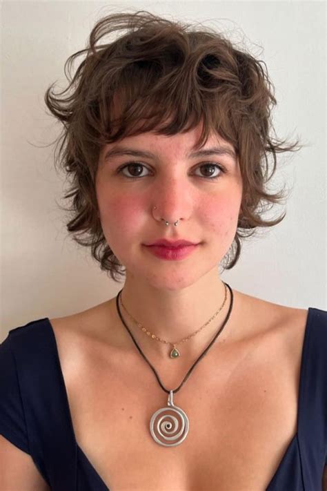 30 Short Shag Hairstyles For An Edgy Vibe Soft Curly Shag With Wispy