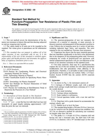 Astm D Standard Test Method For Puncture Propagation Tear Hot Sex Picture