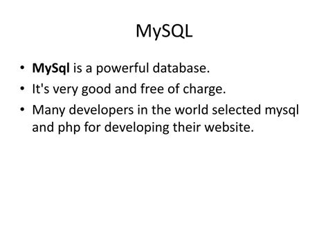 Ppt Php Mysql Powerpoint Presentation Free Download Id3158919