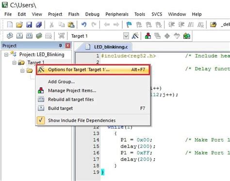 getting started with 8051 and keil ide 8051 controller