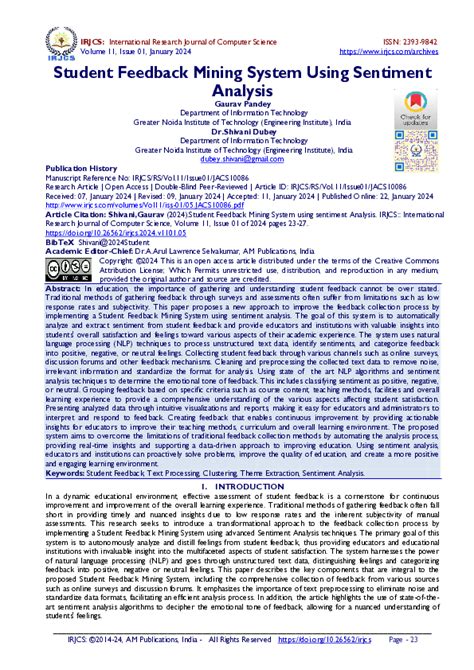 Pdf Student Feedback Mining System Using Sentiment Analysis