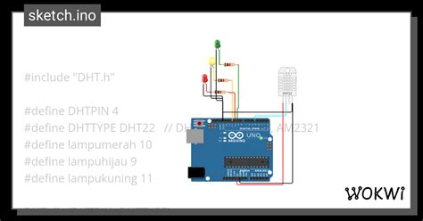 Dht22 3 Lampu Wokwi Esp32 Stm32 Arduino Simulator